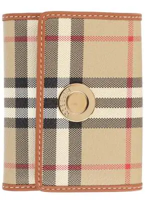 Burberry Portafoglio Check Wallet - Cream