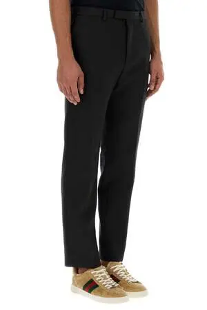 Gucci Charcoal Wool Tailored Trousers
