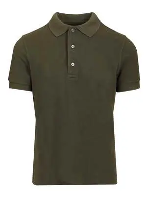 TOM FORD Cotton Piqué Polo Shirt - Green