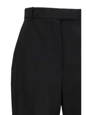 Alexander McQueen Tailored Cotton Trousers - Black