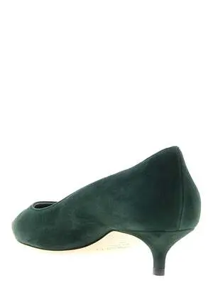 JIMMY CHOO Amelia Suede Pointed Toe Pumps - Green