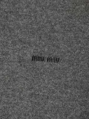 Miu Miu Cashmere And Cotton Blend Zip-up Sweater