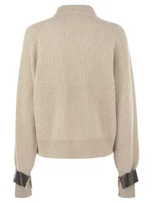 Brunello Cucinelli Cashmere Sweater With Jewel Embellishment