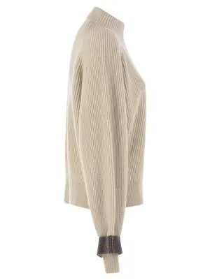 Brunello Cucinelli Cashmere Sweater With Jewel Embellishment