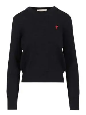 AMI Paris De Coeur Wool Sweater - Blue