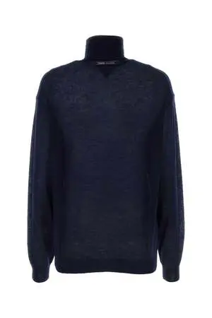 Prada Navy Cashmere Turtleneck Sweater