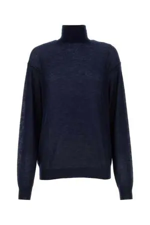 Prada Navy Cashmere Turtleneck Sweater - Blue