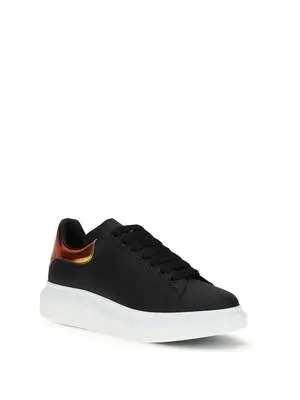 Alexander McQueen Leather Sneakers With Platform Sole - Black