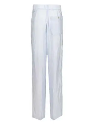 Dries Van Noten Striped Wide-leg Trousers - Blue