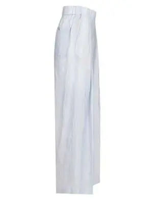 Dries Van Noten Striped Wide-leg Trousers - Blue