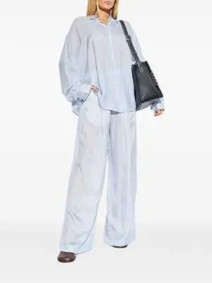 Dries Van Noten Striped Wide-leg Trousers - Blue