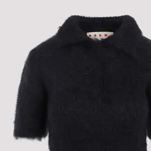 Marni Mohair Blend Polo - Blue