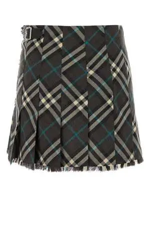 Burberry Embroidered Polyester Blend Mini Skirt - Multicolor