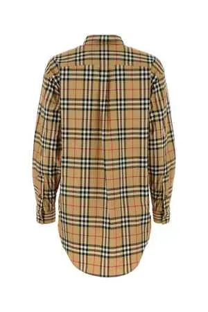 Burberry Embroidered Stretch Cotton Shirt