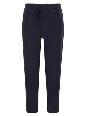 Brunello Cucinelli Techno Cotton Fleece Trousers - Blue