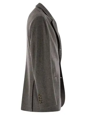 Brunello Cucinelli Cashmere Jersey Blazer With Patch Pockets