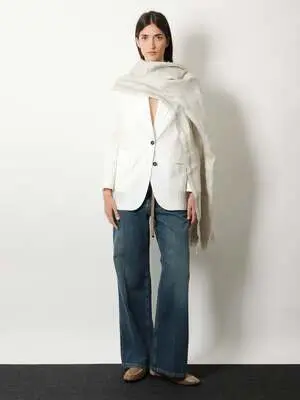 Brunello Cucinelli White Cotton Blazer - Multicolor