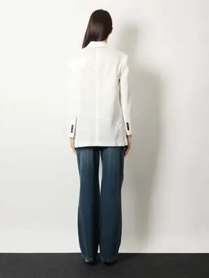 Brunello Cucinelli White Cotton Blazer - Multicolor