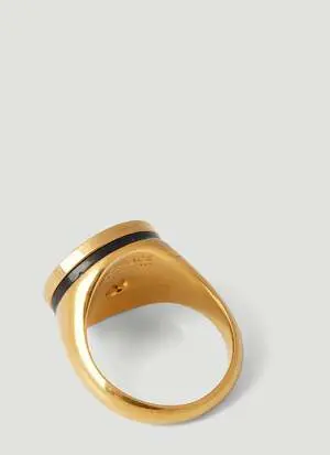 Versace Enamel Medusa Ring - Gold