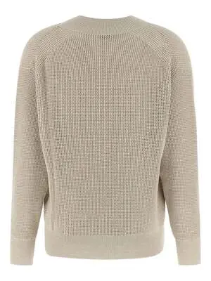 Brunello Cucinelli Ribbed Striped Cotton Sweater