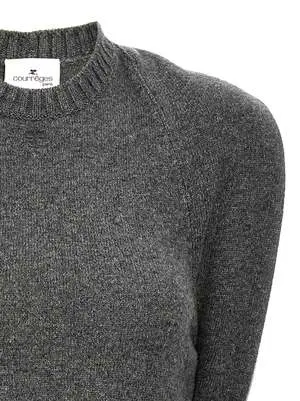 COURREGES Over The Shoulder Drapè Wool Dress