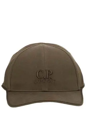C.P. COMPANY C.P. COMPANY Cotton Gabardine Cap Green
