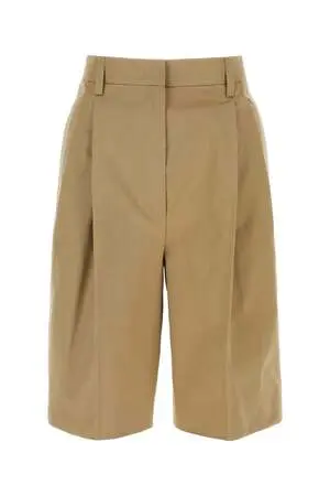 Prada Beige Cotton Bermuda Shorts - Brown