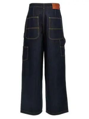 Etro Sparkling Effect Wide Leg Jeans - Blue