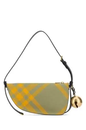 Burberry Embroidered Canvas Mini Shield Shoulder Bag - Multicolor