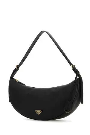 Prada Leather Demi-lune Crossbody Bag