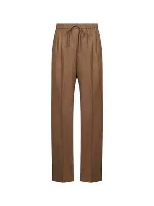 MAX MARA MAX MARA Tobacco Stretch Cashmere Gatti Drawstring Trousers