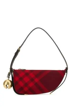 Burberry Embroidered Canvas Mini Shield Shoulder Bag Multicolor