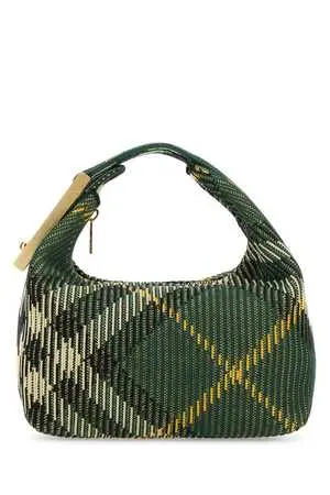 Burberry Embroidered Nylon Mini Peg Handbag - Multicolor