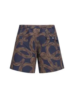 Loewe X Paula's Ibiza Technical Fabric Swim Shorts With Anagram Print - Blue