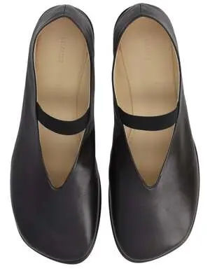 LEMAIRE Ballerina Glove Leather Flats - Brown