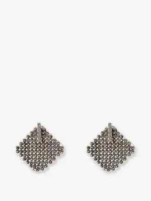 Brunello Cucinelli Silver Monili Earrings - Multicolor