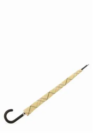Burberry Embroidered Nylon Blend Umbrella With Silver Metal Finishing - Multicolor