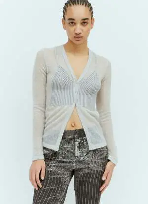 DIESEL® M-arina Lightweight Knit Cardigan With Bralet Panel