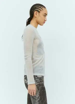 DIESEL® M-arina Lightweight Knit Cardigan With Bralet Panel