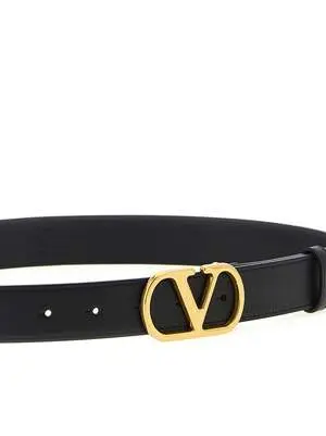 Valentino Garavani Vlogo Signature Belt - Black