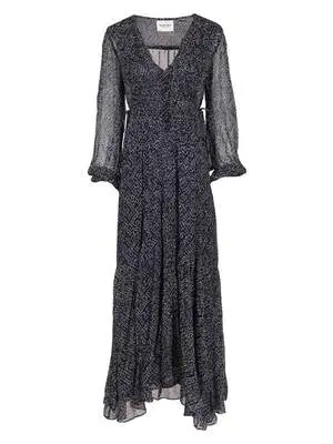 Isabel Marant Étoile Briane Long Printed Dress - Blue
