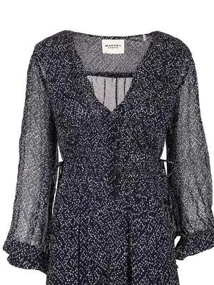 Isabel Marant Étoile Briane Long Printed Dress - Blue