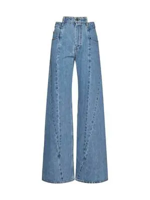 MAISON MARGIELA Wide-leg Paneled Jeans - Multicolor