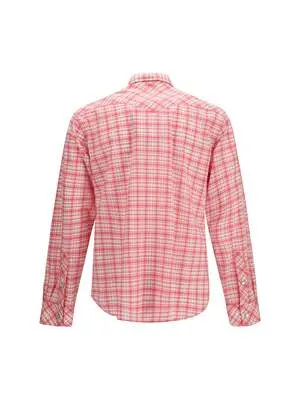 Versace Slim Checked Cotton Poplin Shirt