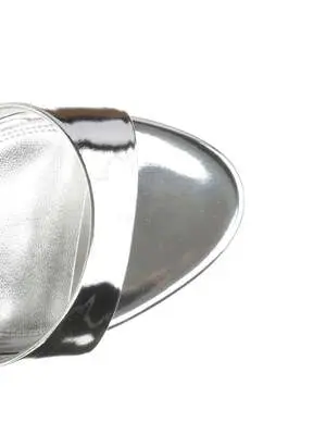 Paris Texas Lidia Mule In Mirrored Leather - Silver