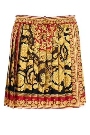 Versace Printed Silk Mini Skirt - Multicolor