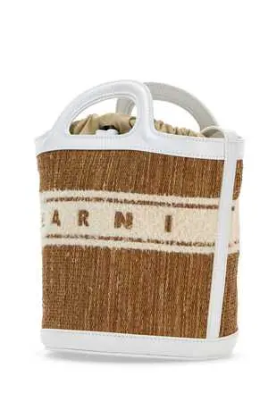 Marni Tropicalia Raffia And Leather Bucket Bag - Multicolor