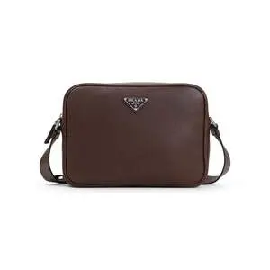Prada Calf Leather Cross Body Bag - Brown