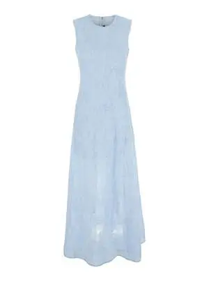 ROTATE BY BIRGER CHRISTENSEN Sleeveless Mesh Maxi Dress With Floral Print - Multicolor