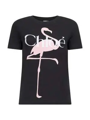 Chloé Organic Jersey Logo Baby-fit T-shirt - Multicolor